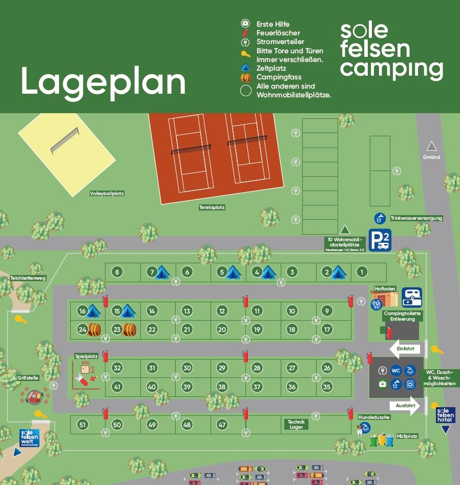 Übersichtsplan Camping - Sole Felsen Welt